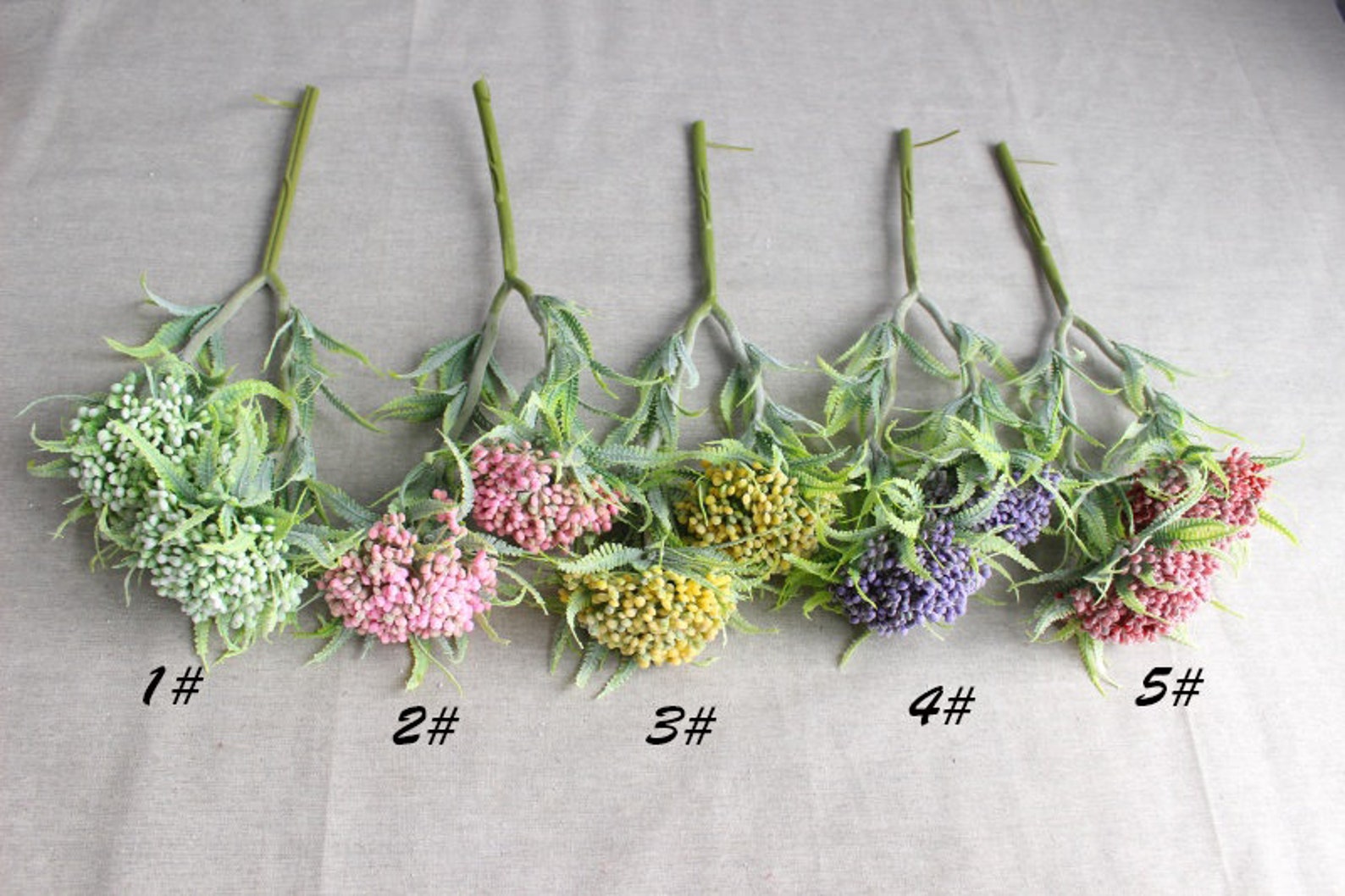 Artificial Berry Stem 14inch, Small Filler, Bouquet Filler, Plastic ...