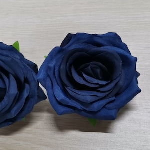 Navy Blue Rose, 9cm High Quality Roses Head Only Navy Blue Flowers for ...