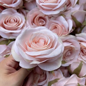 10-100 Blush Pink Artificial Roses Flowers Silk Roses Heads - Etsy