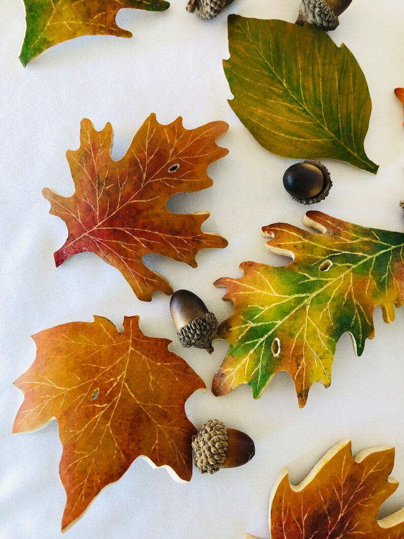 Fall Gourd Leaves and Acorns - Etsy