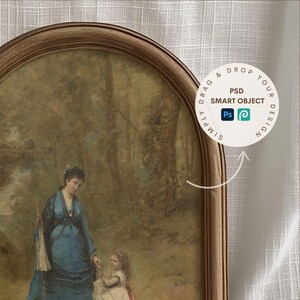 Arched Frame Mockup Rustic Wood Arch Photo Frame Minimalist Neutral ...