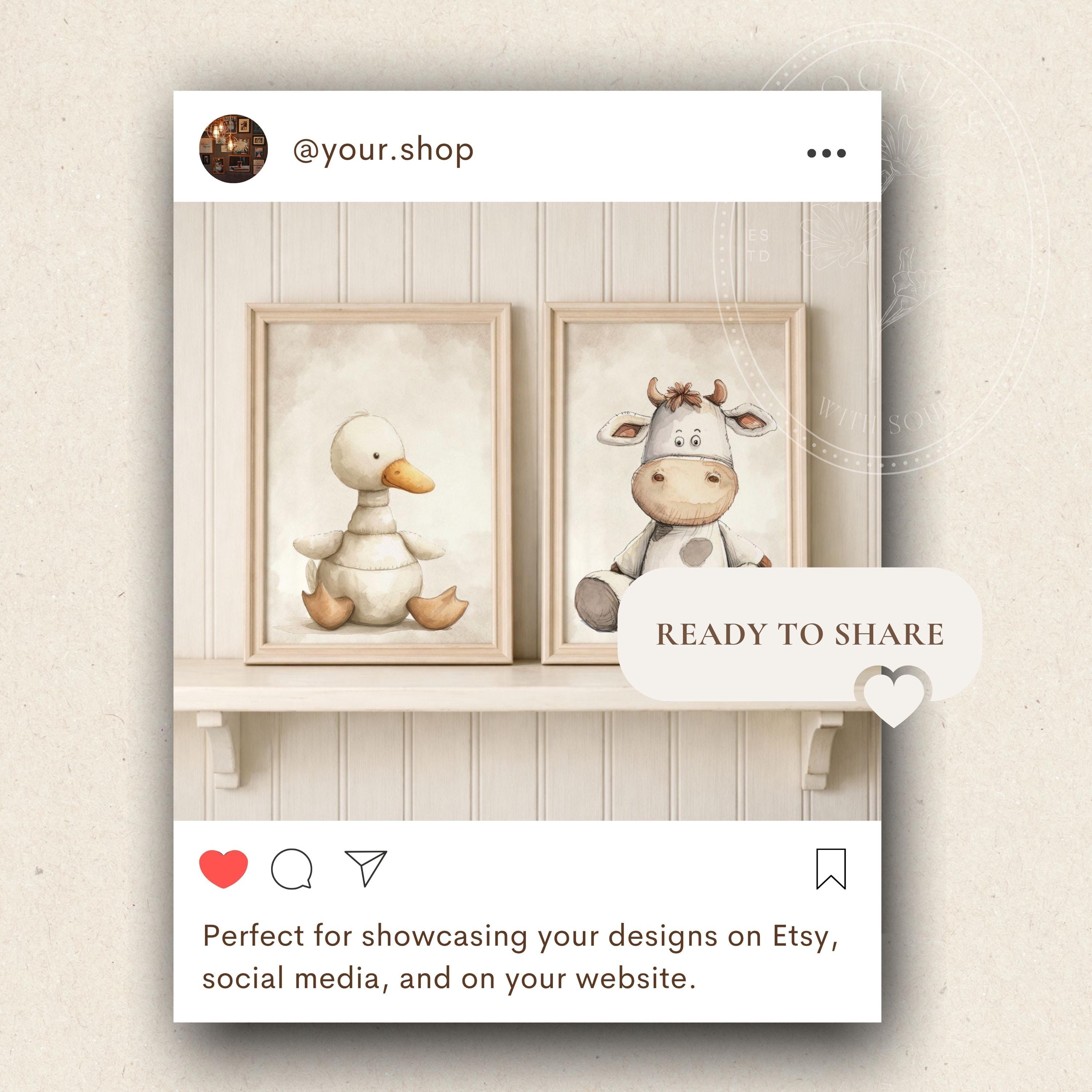 Two Frames Mockup ISO Frame Mockup Set of 2 Frame Mockup Neutral Frame ...