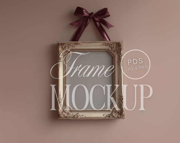 Coquette Pink Frame Mockup Bundle: Romantic Revival Clip Art (PNG ...