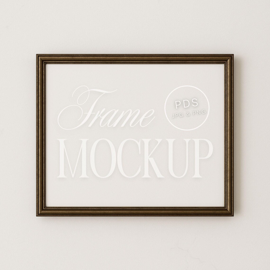 Horizontal Frame Mockup 5x4 With Optional Mat 4x3 Ratio L Classic Wall ...