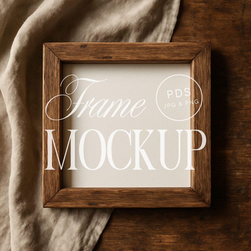 Rustic Square Mockup - Etsy UK