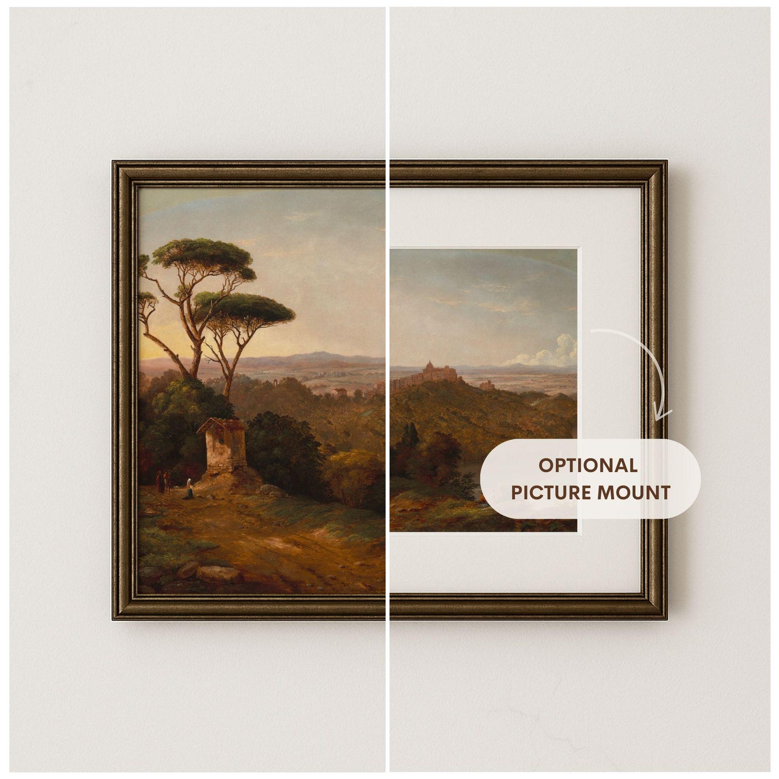 Horizontal Frame Mockup 5x4 With Optional Mat 4x3 Ratio L Classic Wall ...