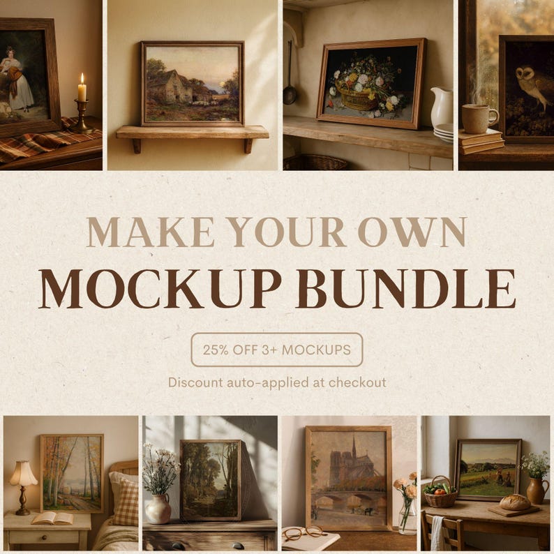 Vintage Wood Oval Frame Mockup | Rustic Wall Art PSD Template (3x4) - Etsy