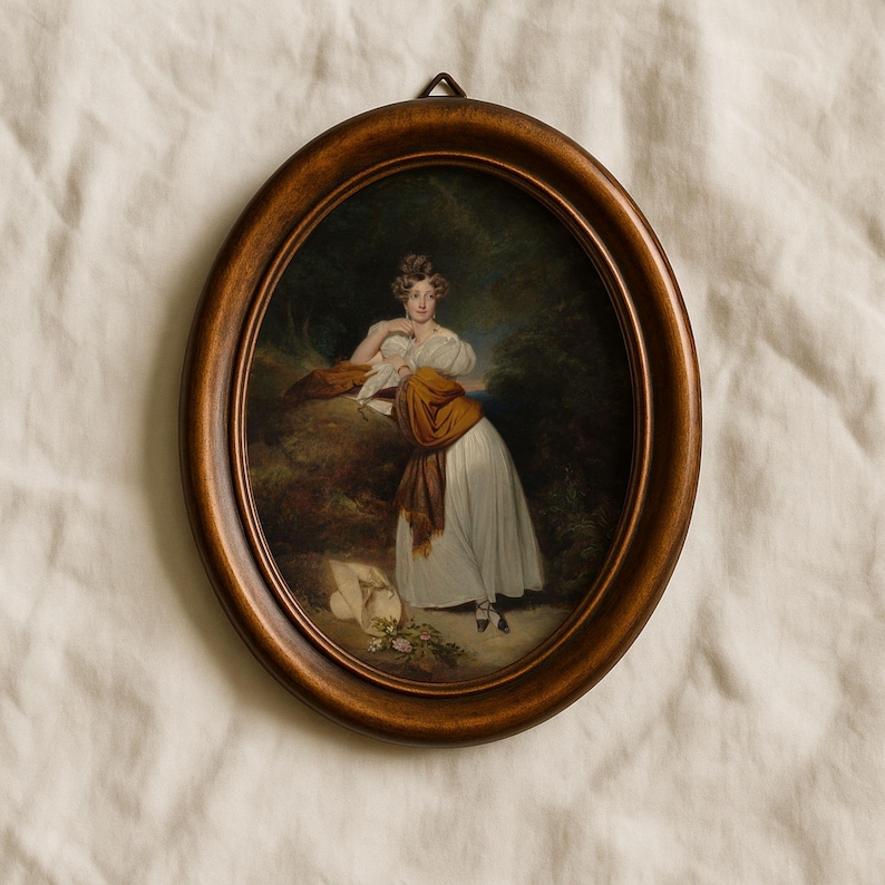 Vintage Wood Oval Frame Mockup | Rustic Wall Art PSD Template (3x4) - Etsy