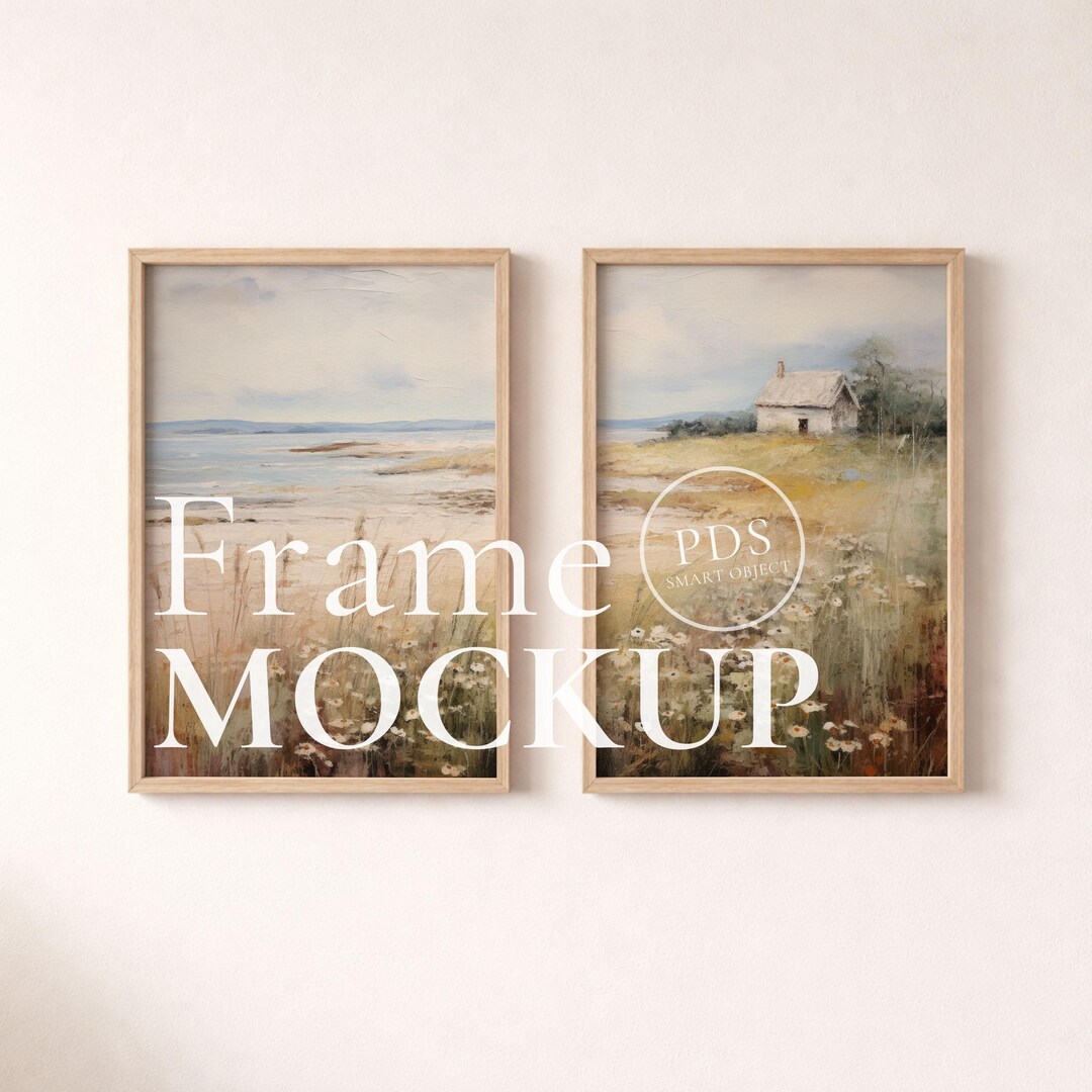 Two Frames Mockup 2x3 Frame Mockup Set of 2 Frame Mockup PSD Neutral ...