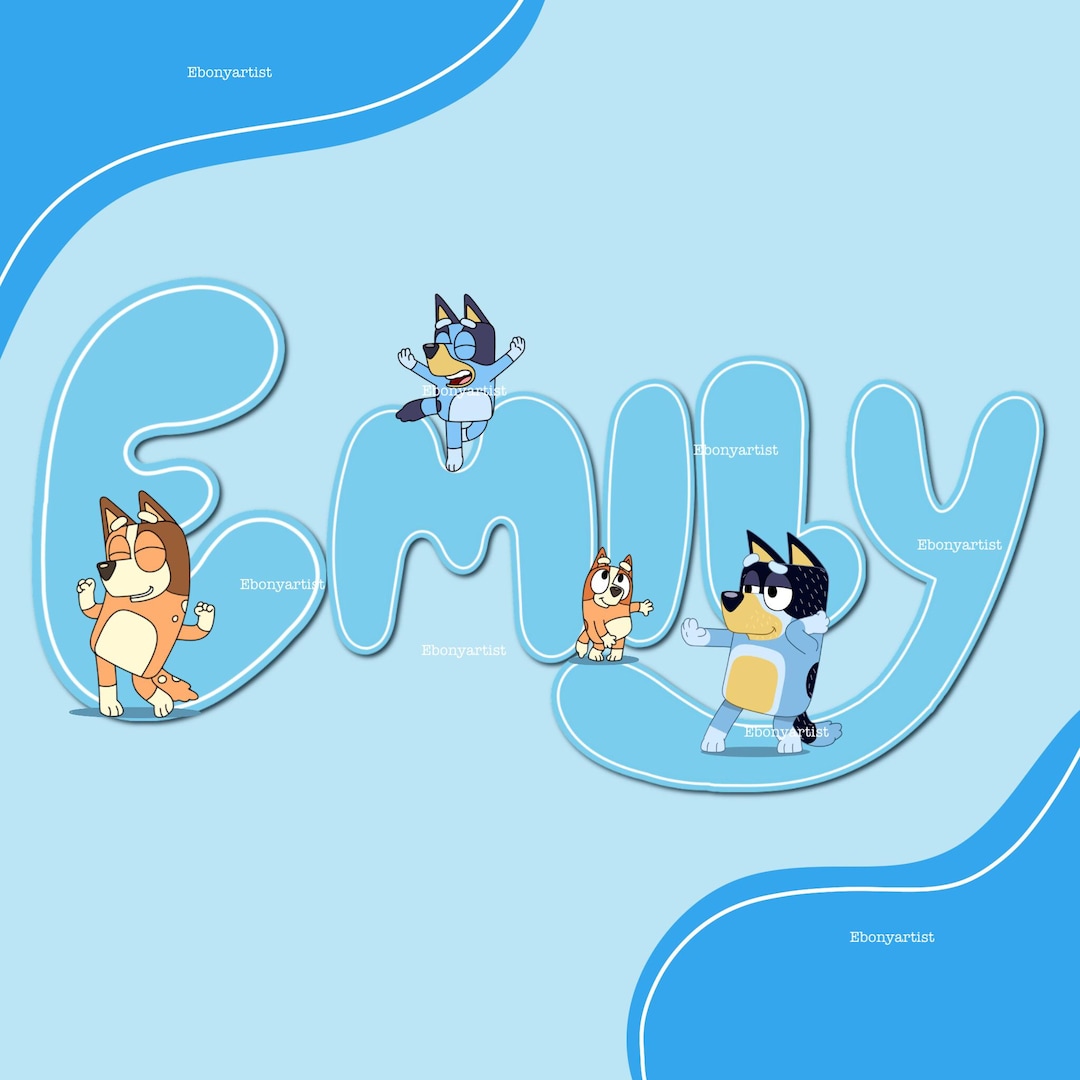 Customised BLUEY Print 8.4”x8.4” - Etsy