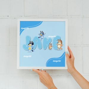 Customised BLUEY Print 8.4”x8.4” - Etsy