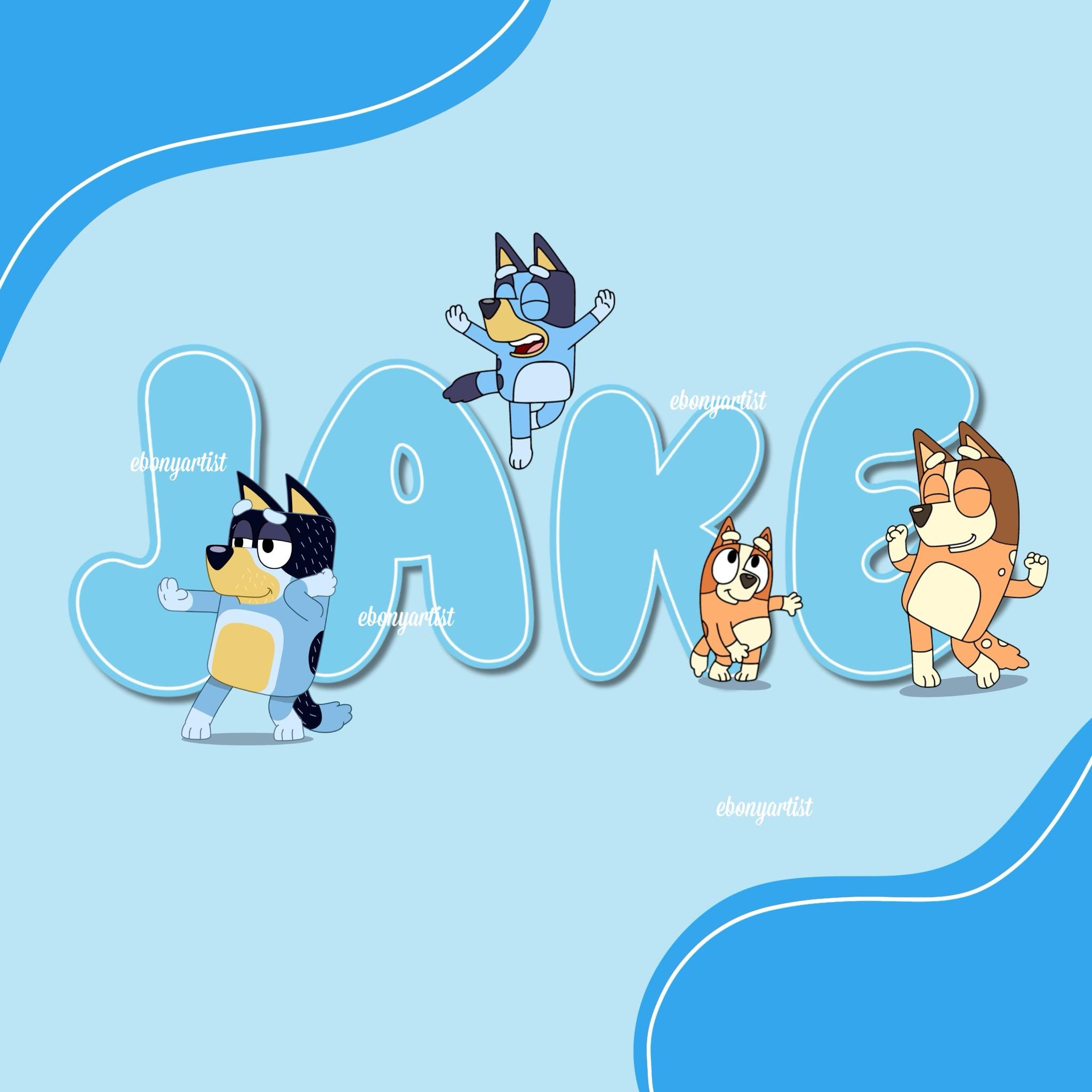 Customised BLUEY Print 8.4”x8.4” - Etsy