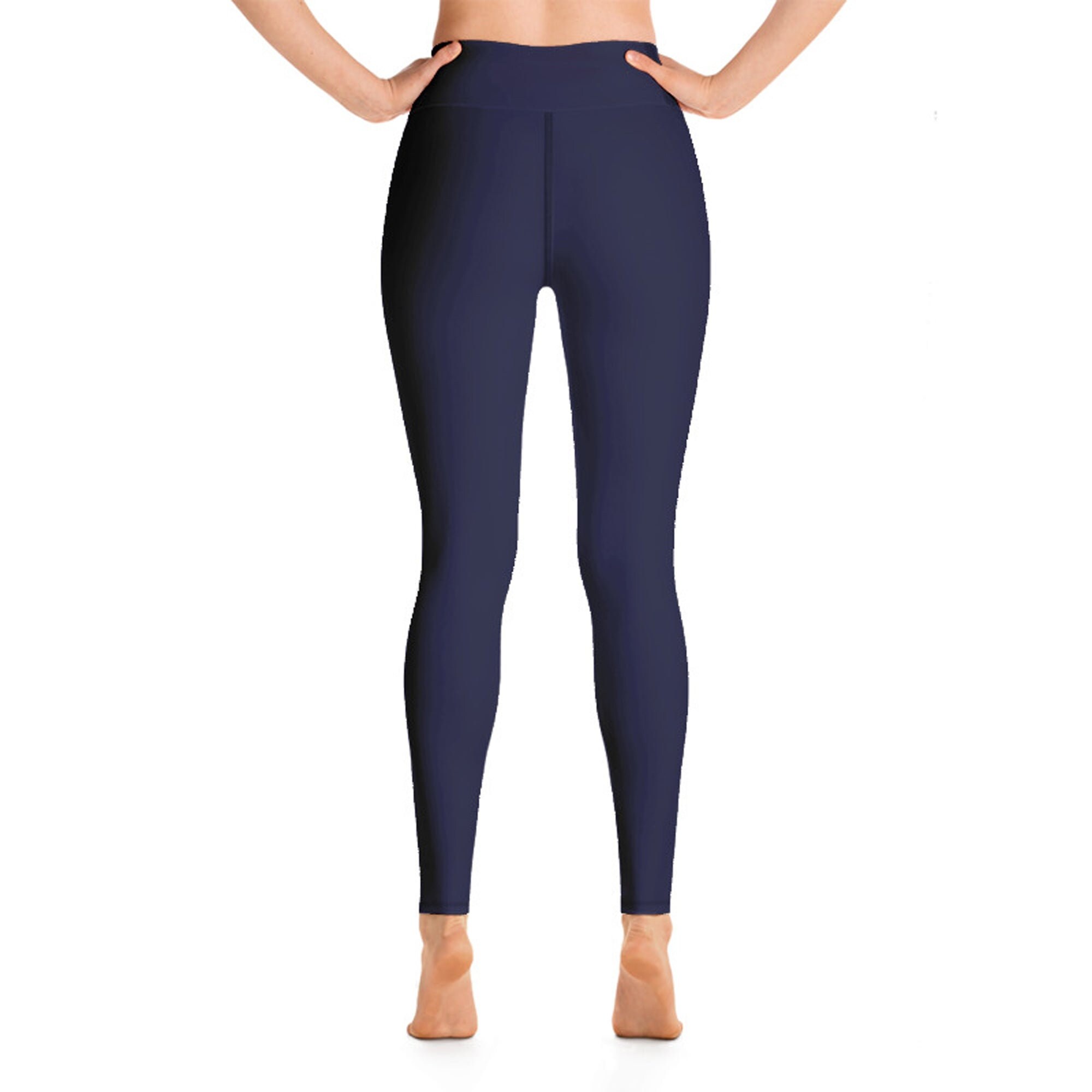 Plain Navy Blue Yoga Leggings - Etsy