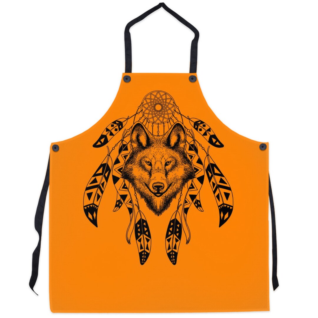 Boho Wolf Apron - Etsy
