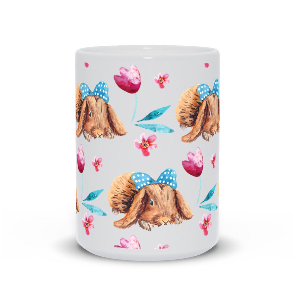Mug With Cute Rabbit Design - Etsy