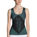 Body Hugging Tank Top With Wolf Design, Form Fit, - Etsy