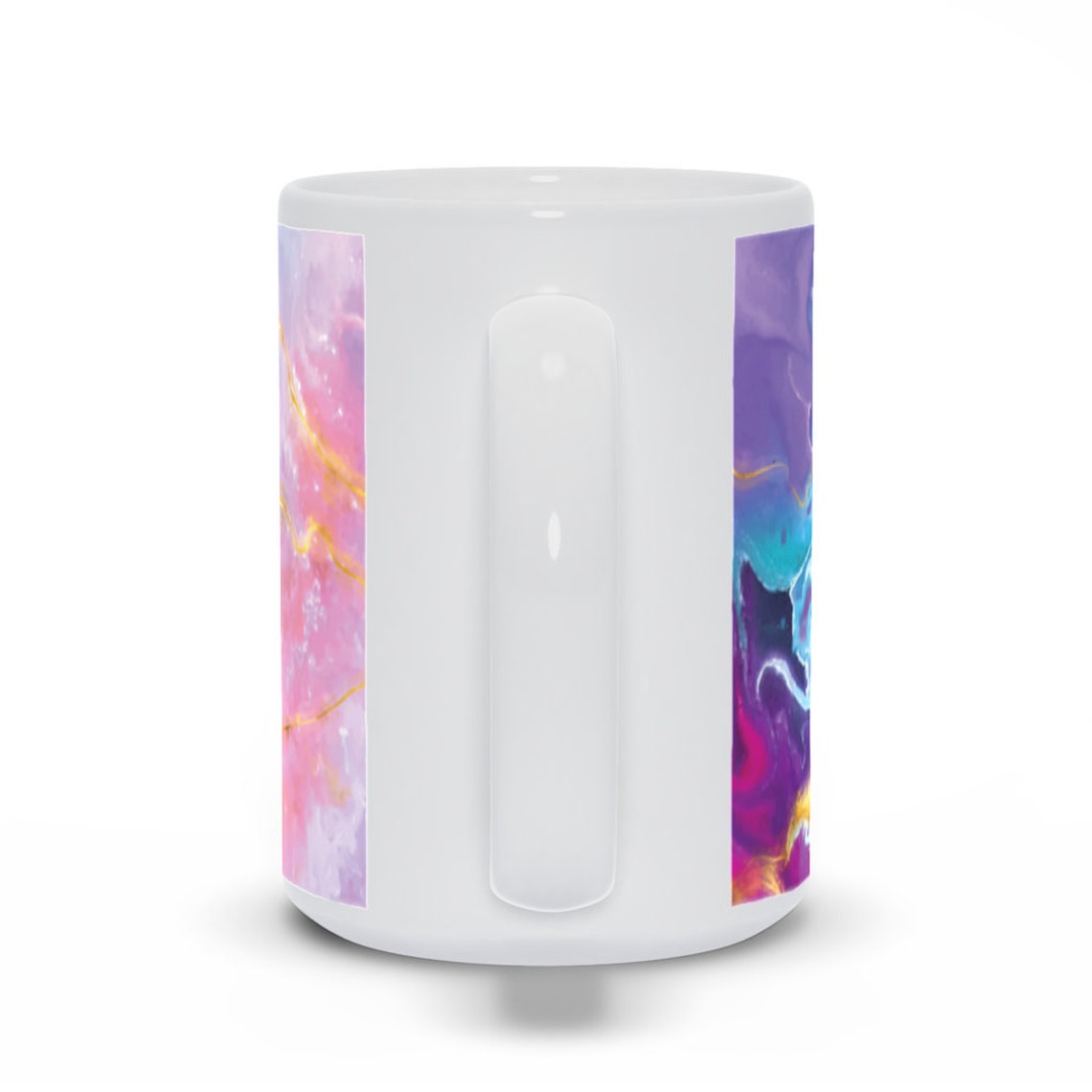 Mug With Colorful Marble Print - Etsy