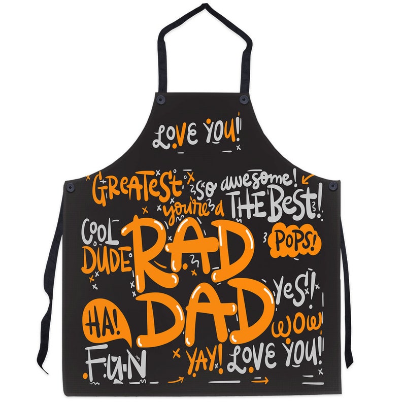 A Rad Dad Wears an Apron - World's Best Dad Apron, Best Dad - Father's ...