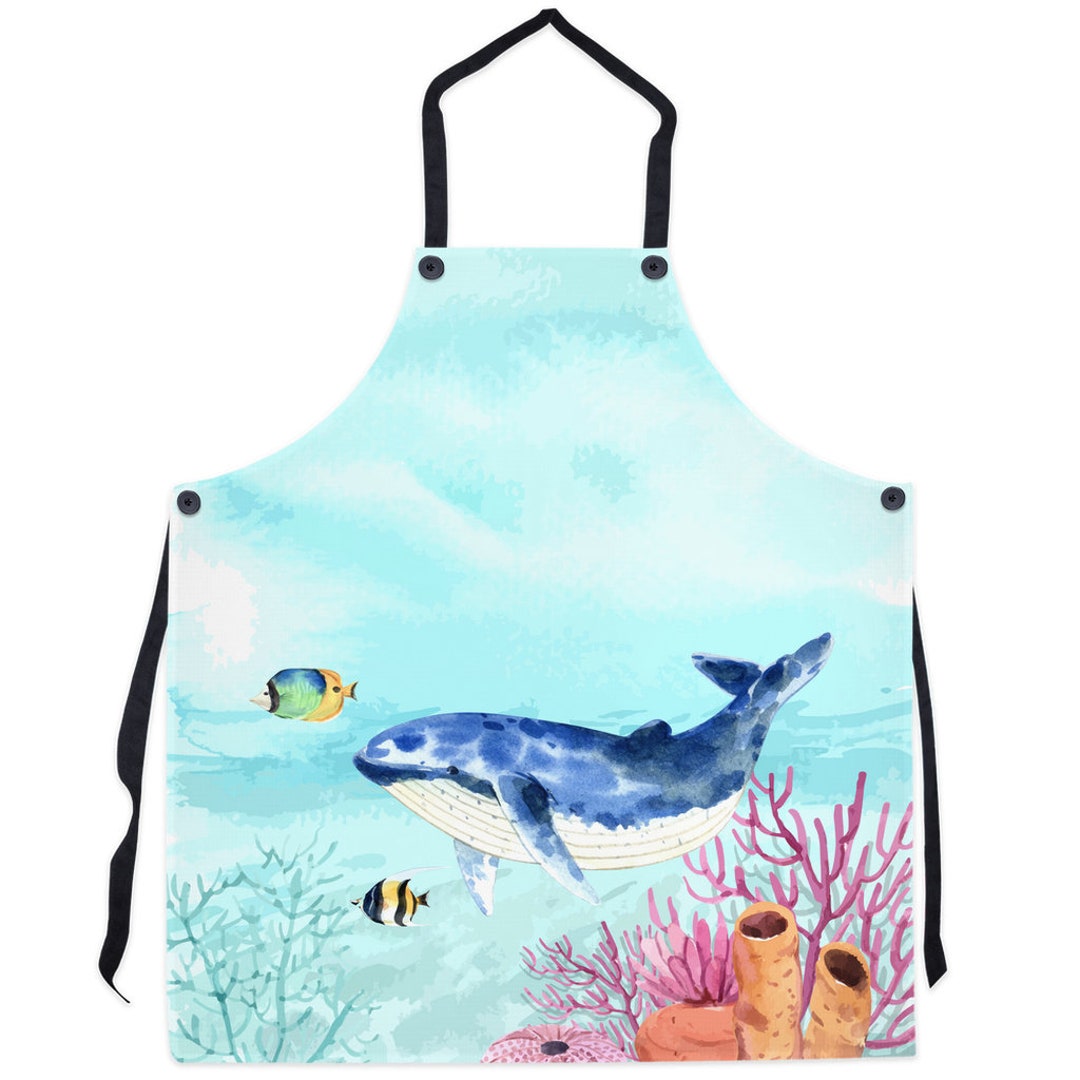 Apron With Underwater Design | Killer Whale Apron | Orca Design on ...