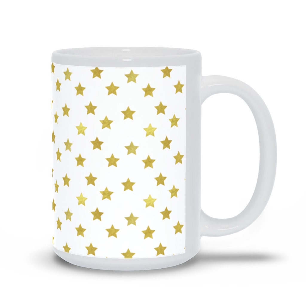 Mug With Gold Stars Design - Etsy
