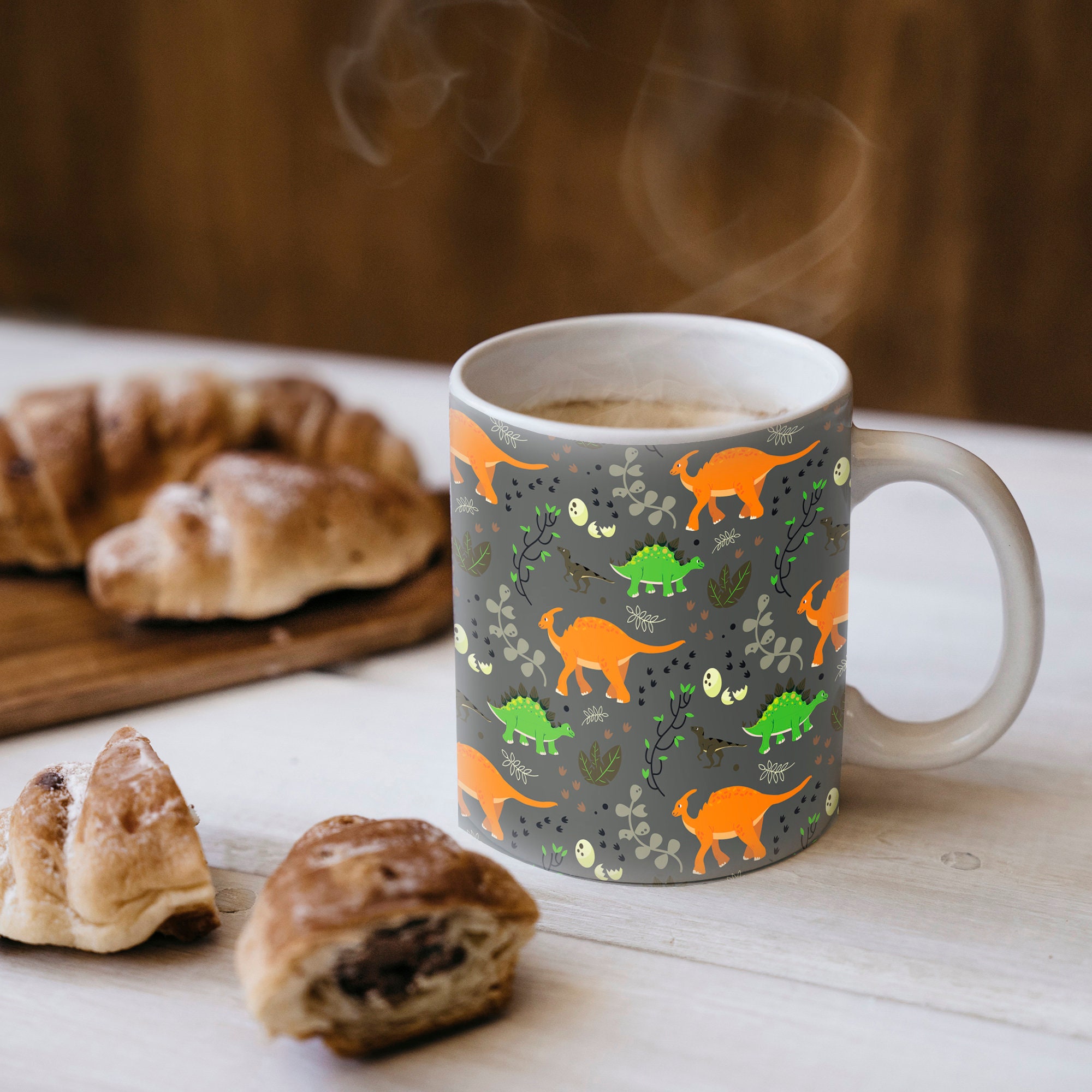 Mug With Dinosaur Design - Etsy