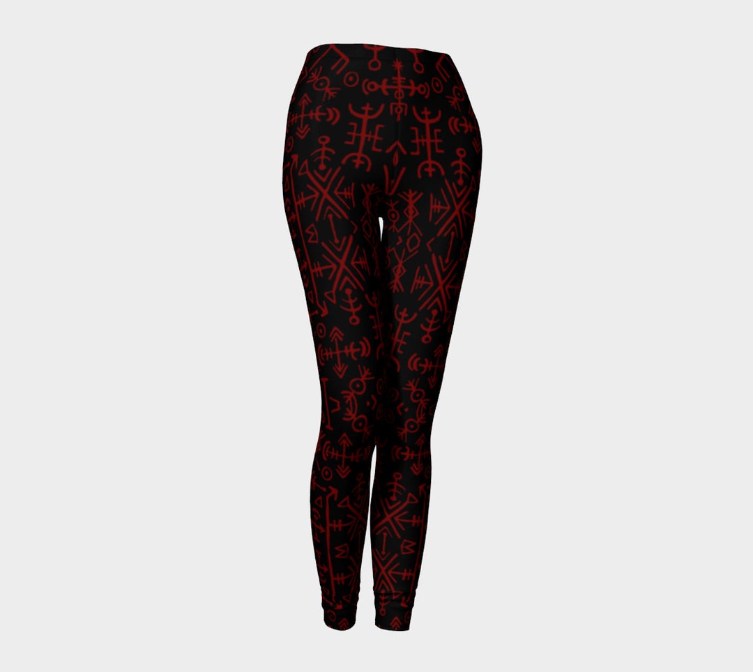 Leggings With Nordic Runes Design Viking Runes on Black - Etsy