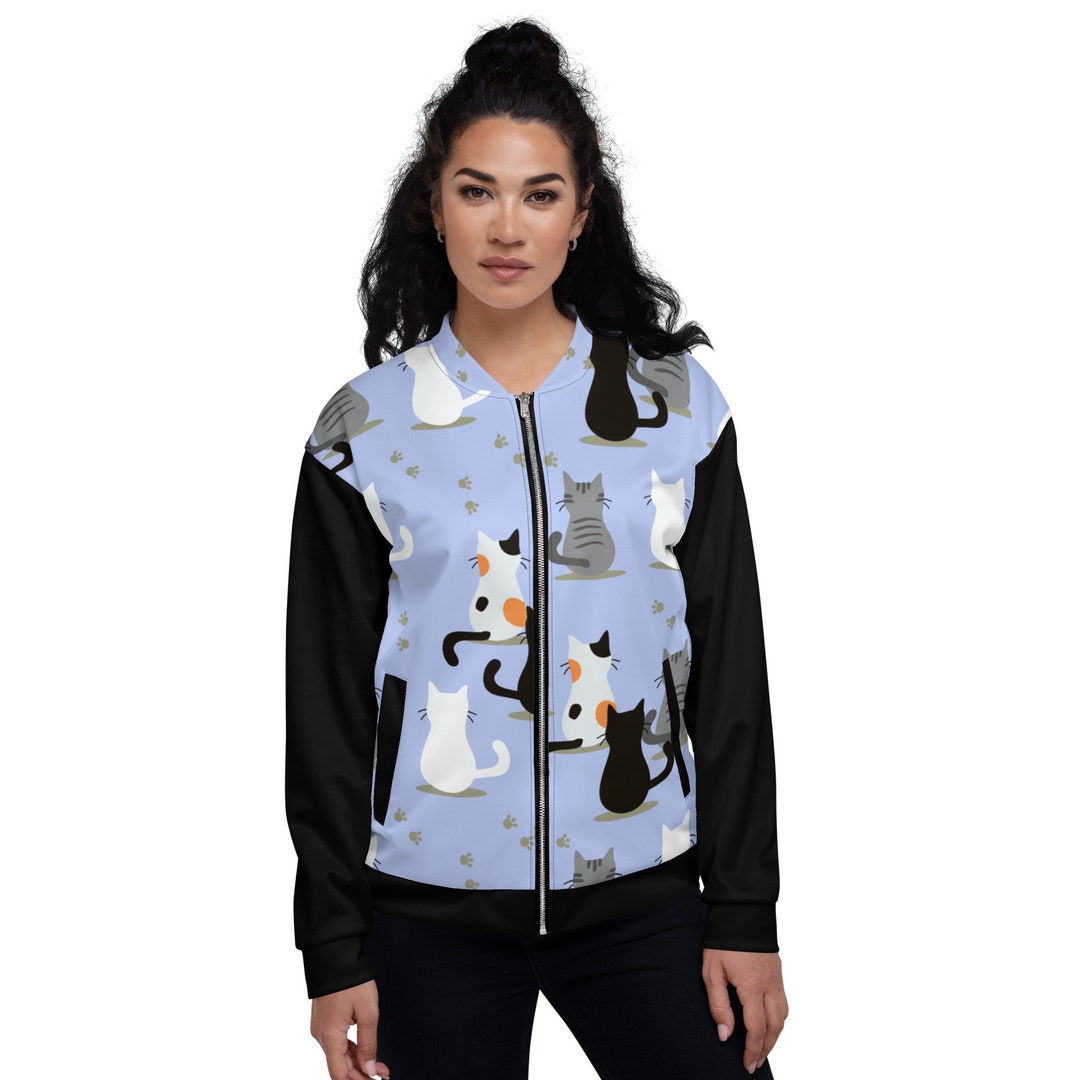 Cat Design Unisex Bomber Jacket | Great Gift Idea for Cat Lover | - Etsy