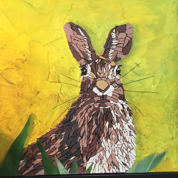 Rabbit Mosaic - Etsy