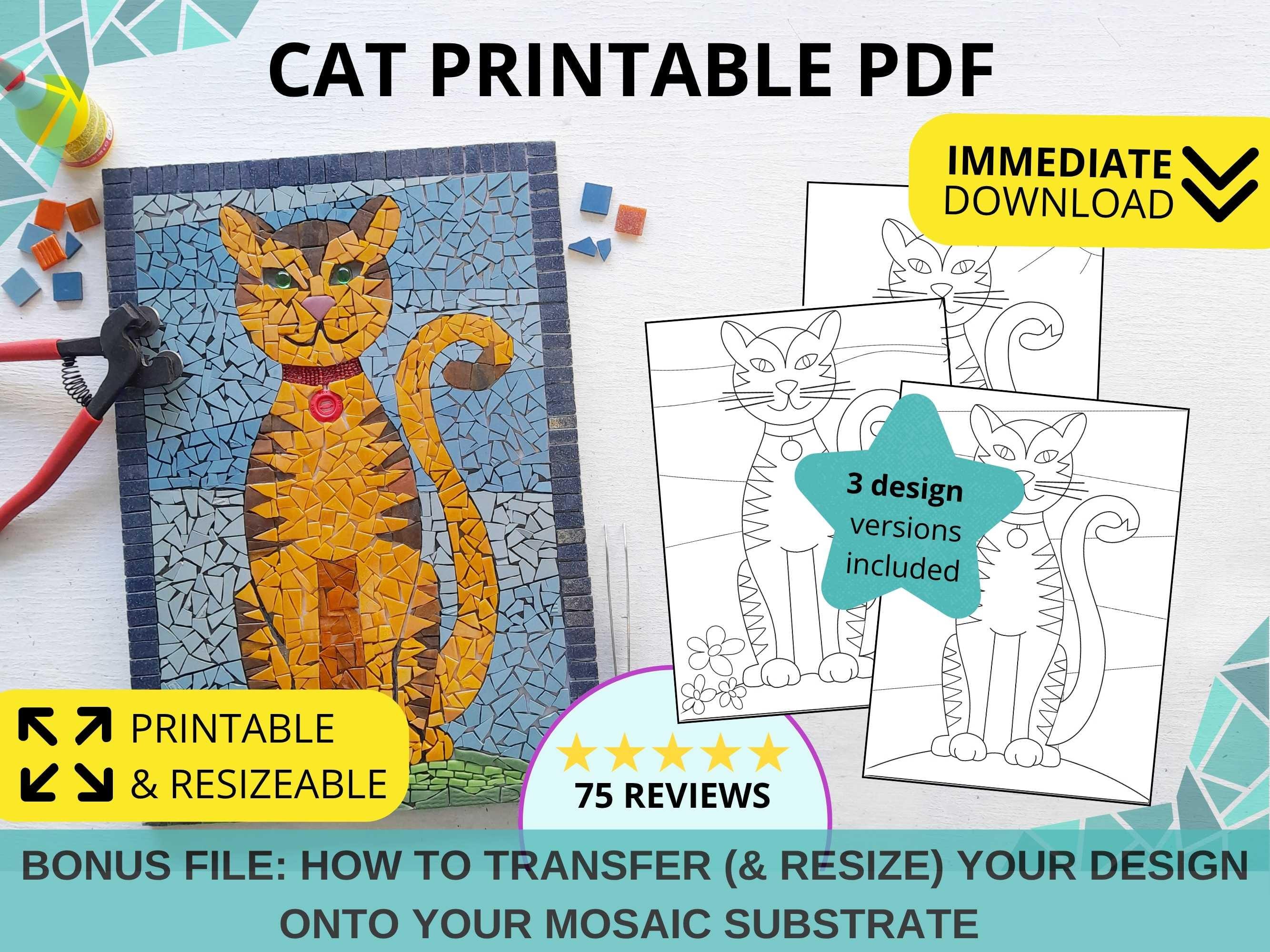 Printable Cat Pattern Template