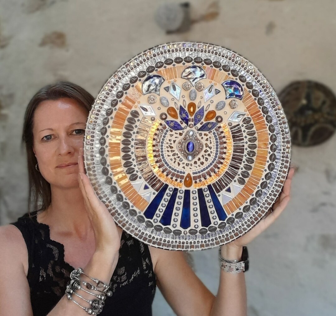 Sustainable Mosaic Art,upcycled Jewelry Home Decor,recycled Jewelry ...
