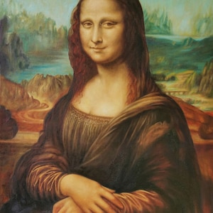 Mona Lisa Leonardo Da Vinci Reproduction, Hand-painted in Oil on Canvas ...