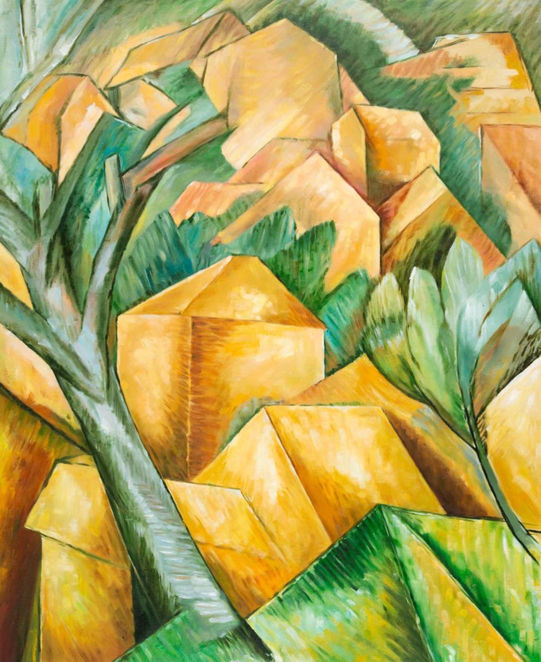 Houses at L'estaque Georges Braques Reproduction, Hand-painted in Oil ...