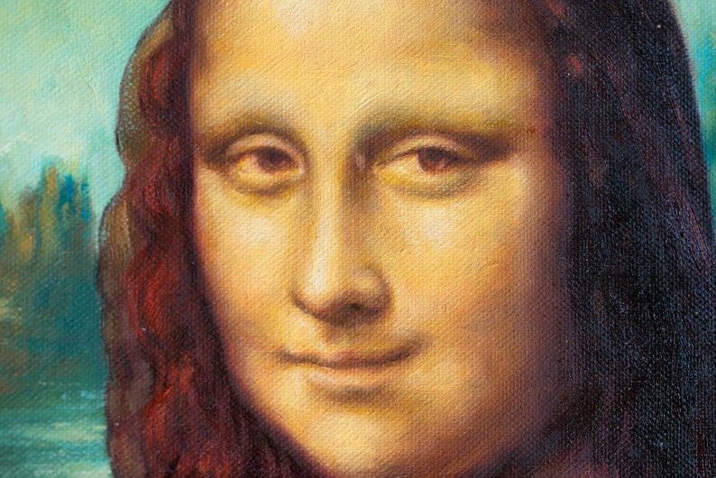 Mona Lisa Leonardo Da Vinci Reproduction, Hand-painted in Oil on Canvas ...