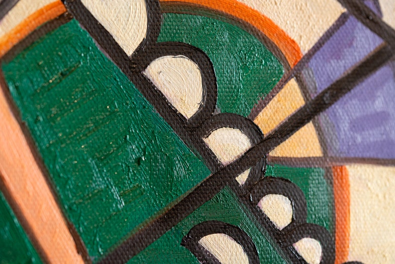 Transverse Line Wassily Kandinsky Reproduction, Hand-painted in Oil on ...