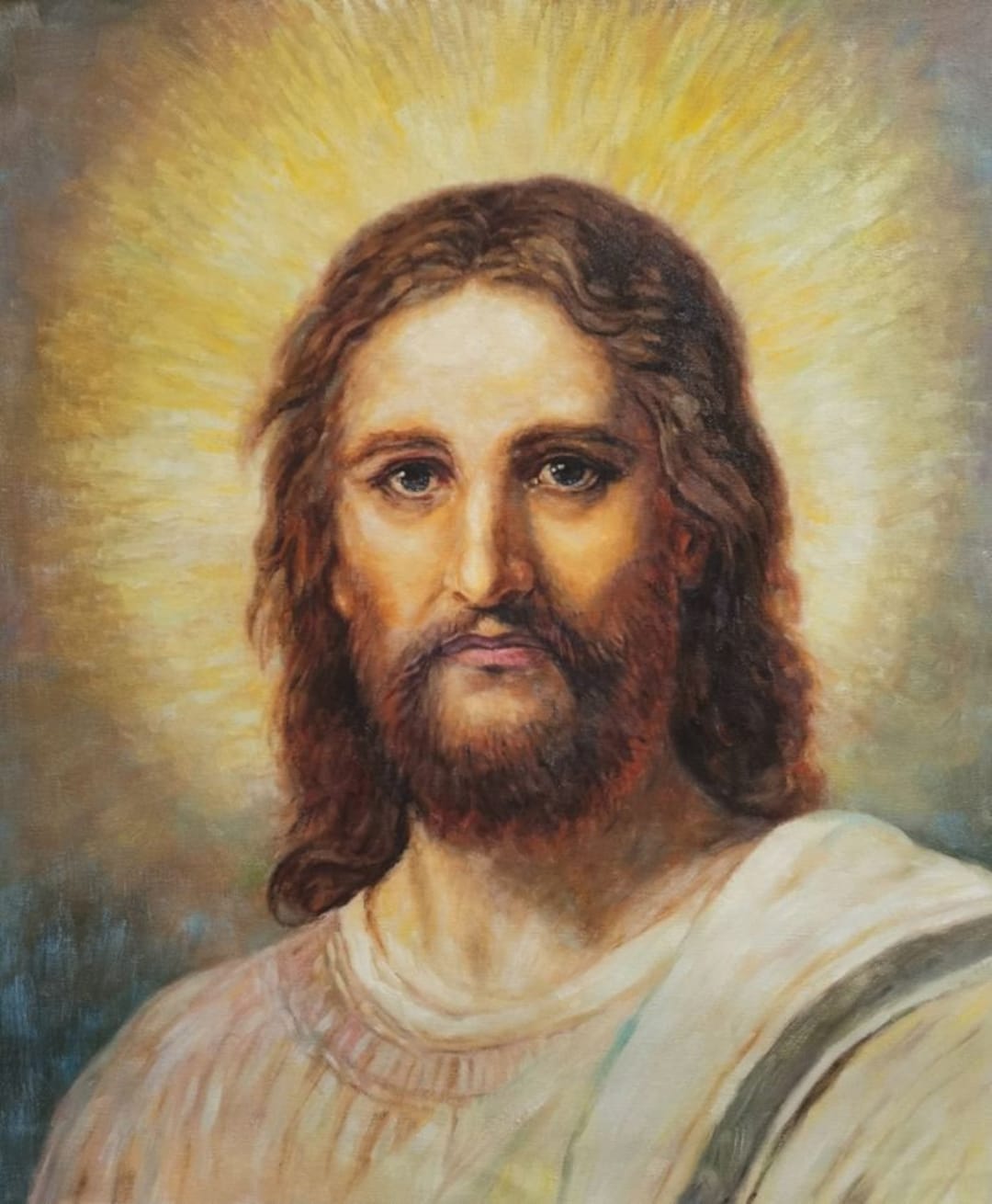 Jesus Christ Heinrich Hofmann Reproduction, Hand-painted in Oil on ...
