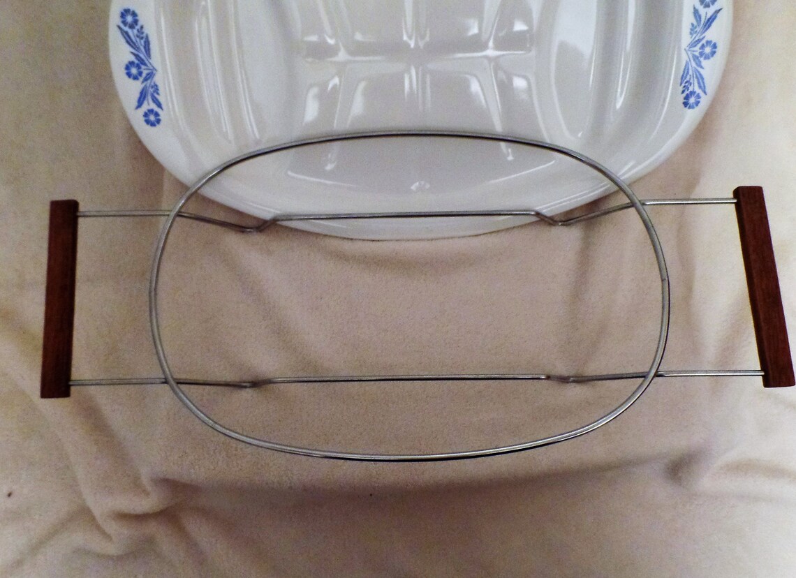 Corning Ware Roasting Platter With Metal Tray Cornflower | Etsy