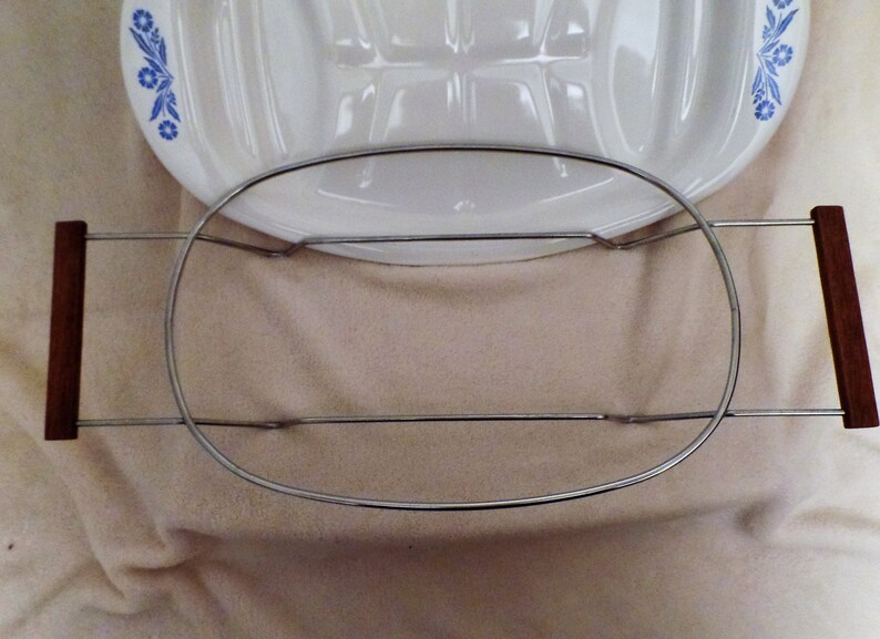 Corning Ware Roasting Platter With Metal Tray Cornflower Blue - Etsy