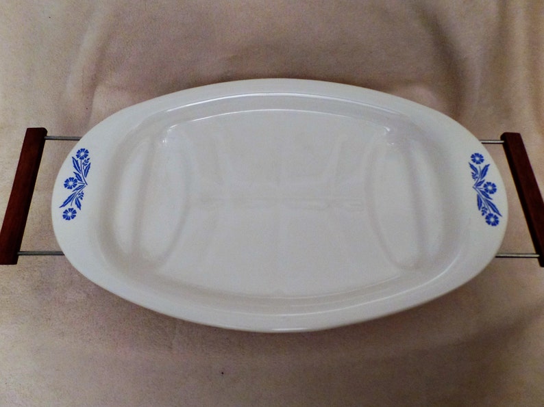 Corning Ware Roasting Platter With Metal Tray Cornflower - Etsy