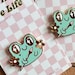 Frog Enamel Pin Cute Artsy Frog Pin - Etsy