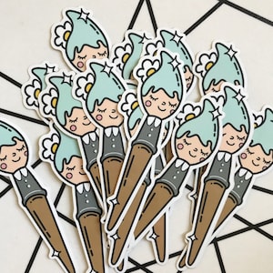 Paintbrush Sticker | Cute Sticker | Paint Brush Sticker | Art Teacher ...