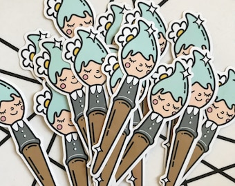 Paintbrush Sticker - Etsy