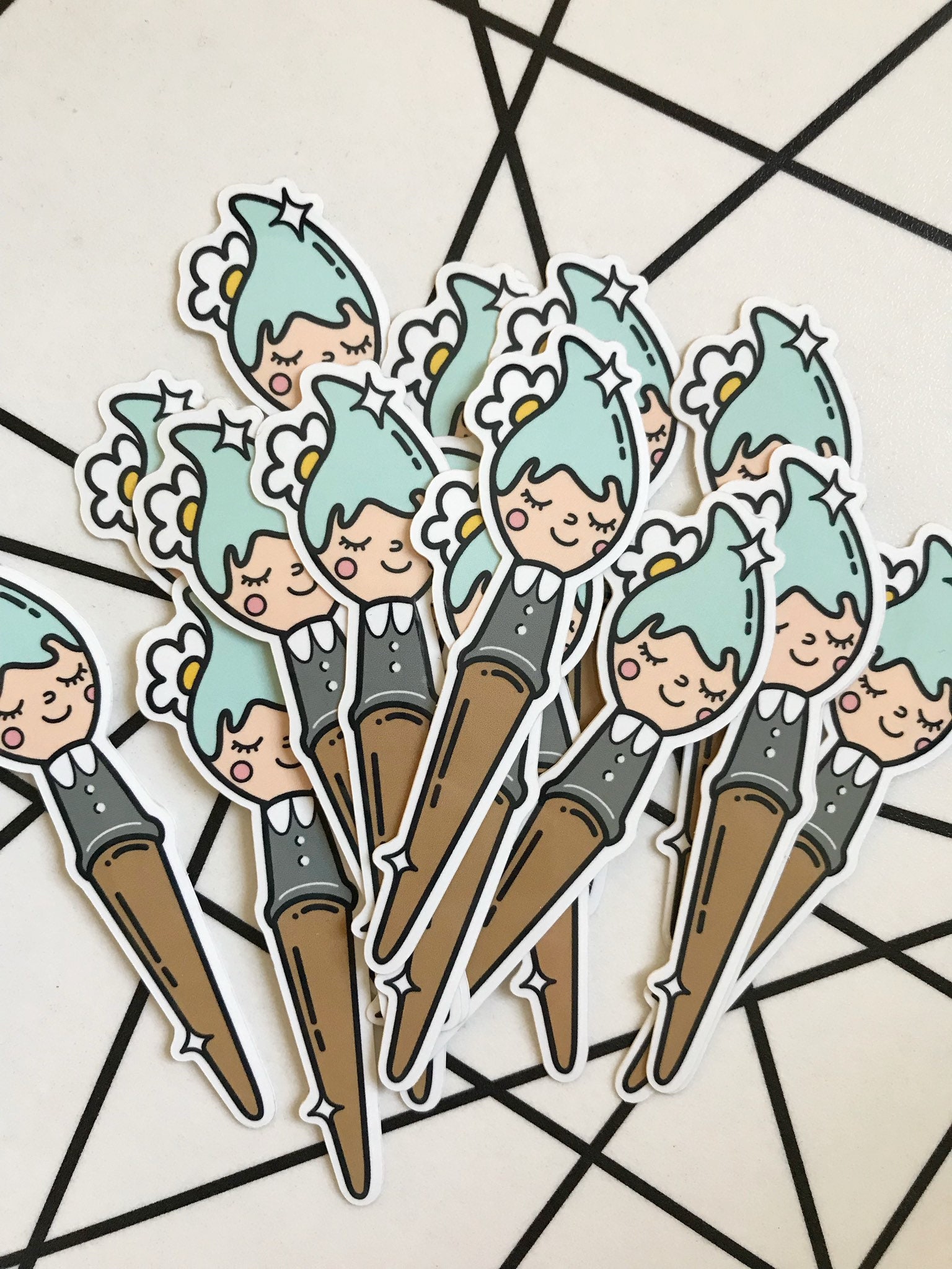 Paintbrush Sticker | Cute Sticker | Paint Brush Sticker | Art Teacher ...