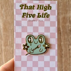 Frog Enamel Pin, Cute Artsy Frog Pin - Etsy
