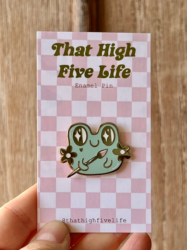 Frog Enamel Pin Cute Artsy Frog Pin - Etsy