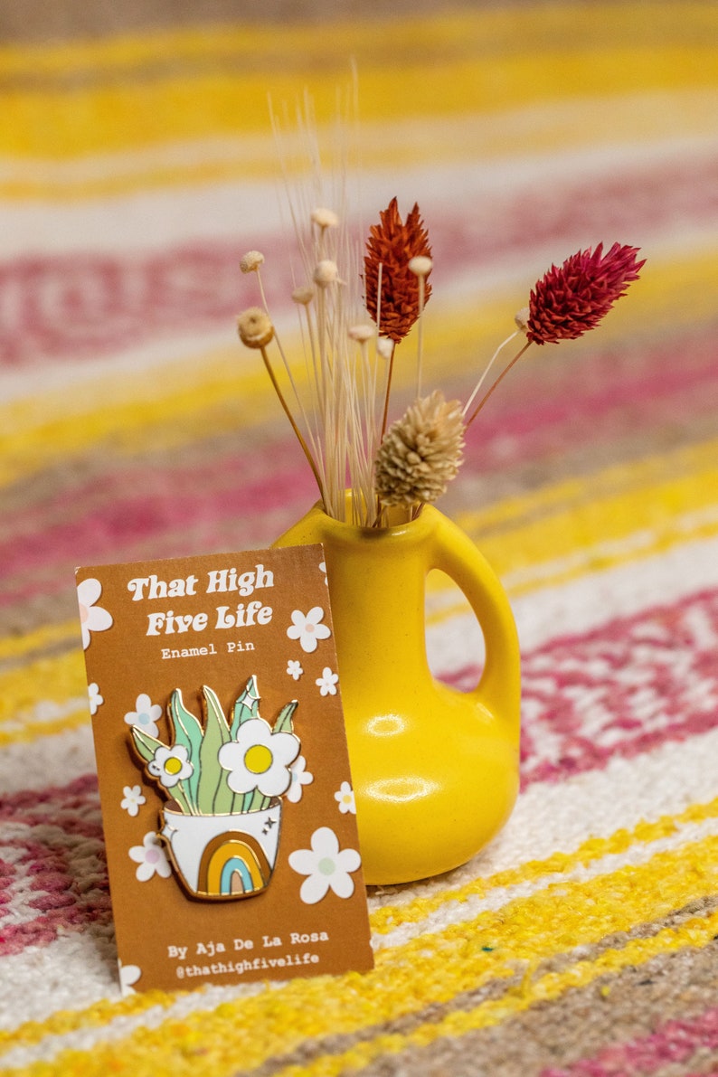 Neutral Rainbow Plant Pin Plant Mom Pin Cute Enamel Pin - Etsy