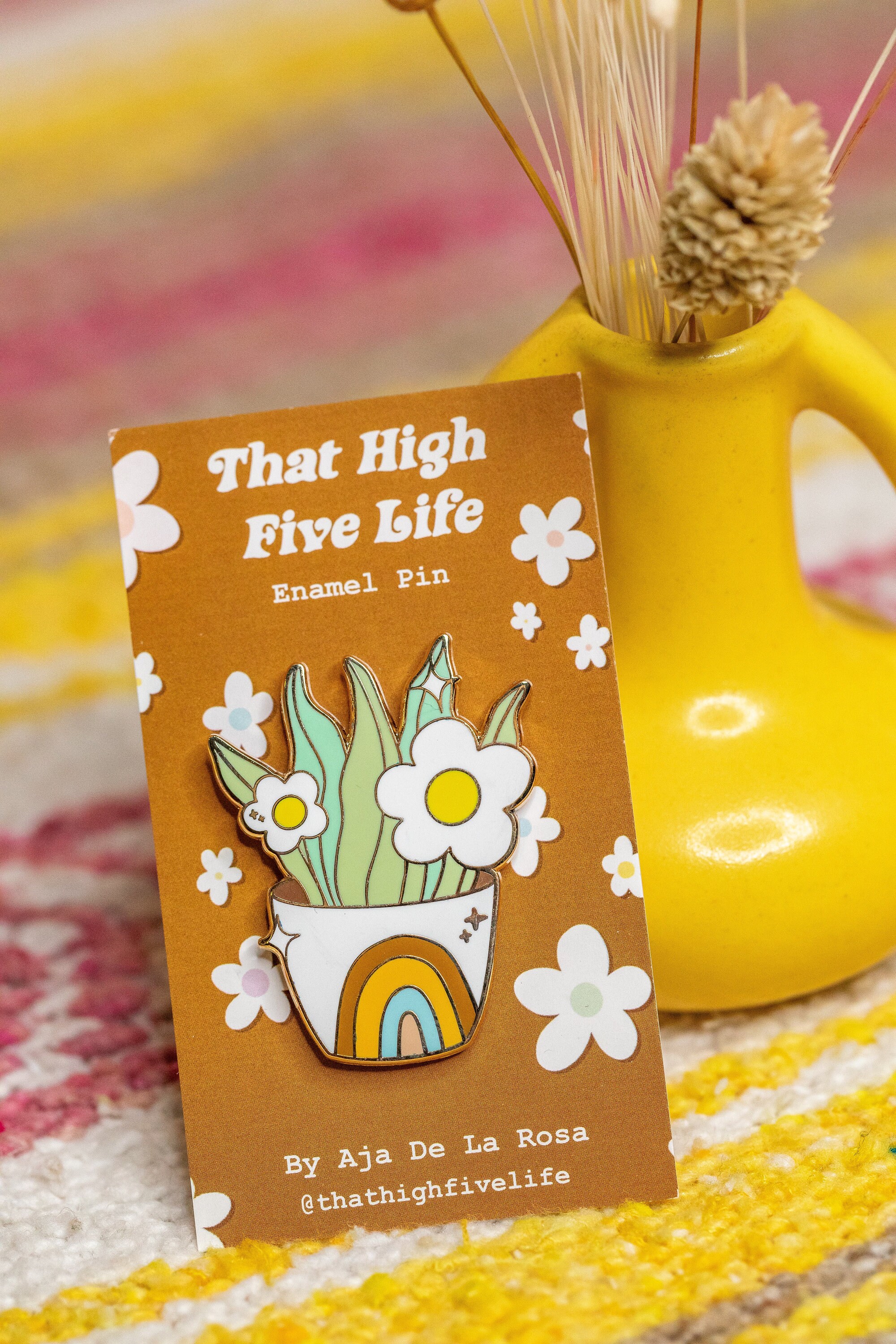 Neutral Rainbow Plant Pin Plant Mom Pin Cute Enamel Pin | Etsy