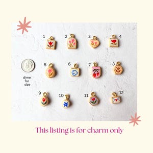 Charm Only Tiny Clay Charm Necklace, Ceramic Charms, Handmade and Hand ...