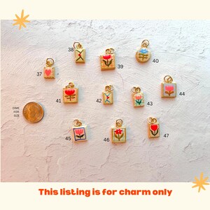 Charm Only Tiny Clay Charm Necklace, Ceramic Charms, Handmade and Hand ...