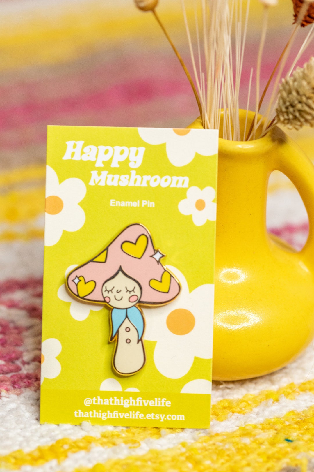 Mushroom Enamel Pin Mushroom Lapel Pin Cute Mushroom Kawaii Pin Pastel ...