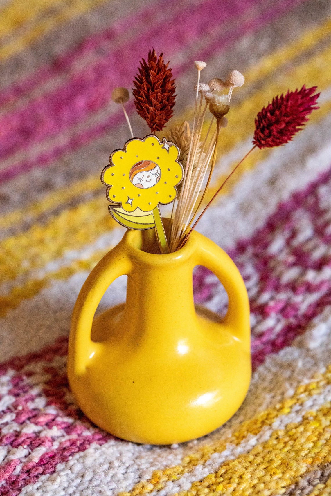 Flower Enamel Pin Flower Pin Cute Flower Pin Flower | Etsy